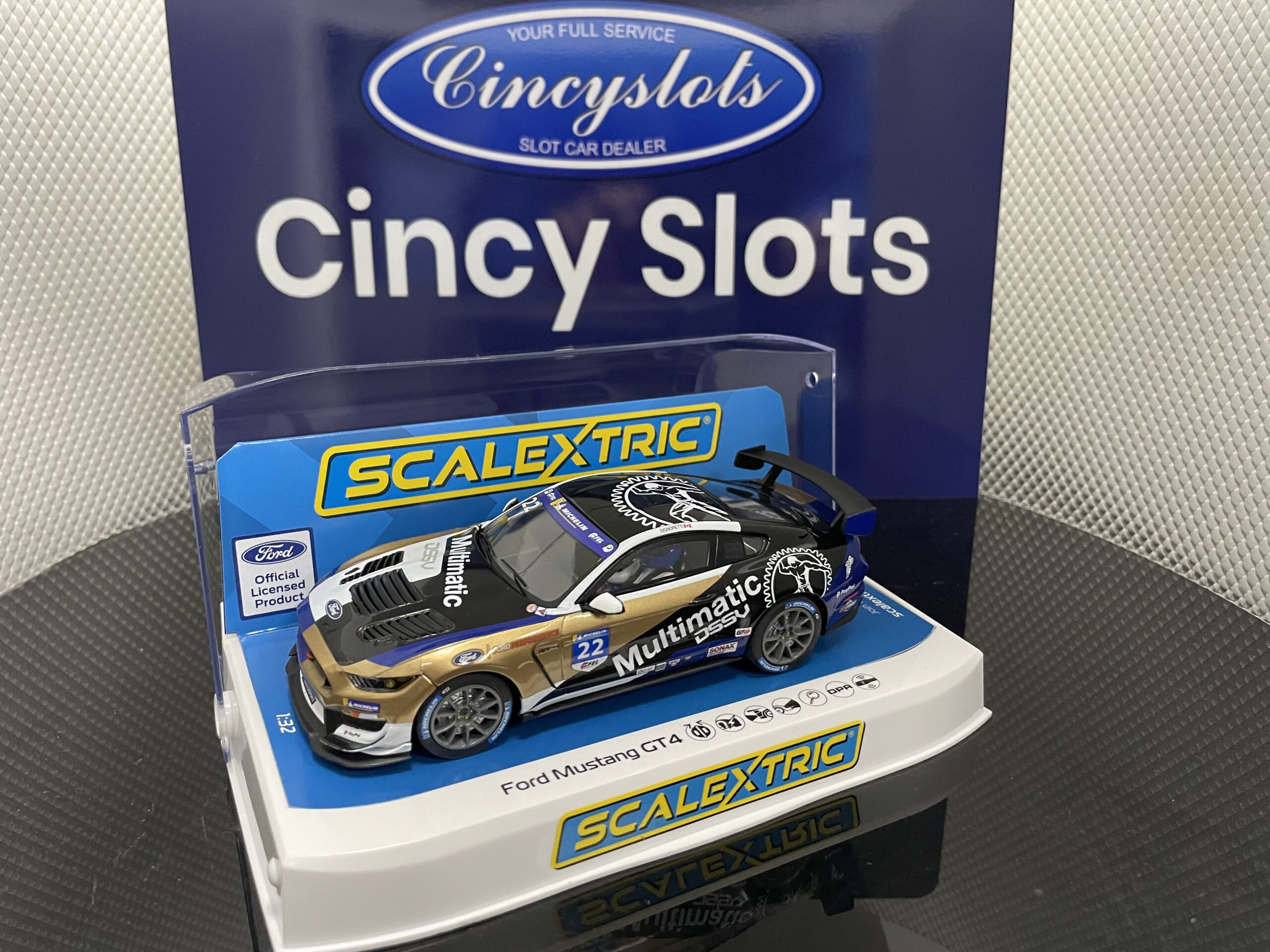 Scalextric C4403 Ford Mustang GT4 1/32 Slot Car.