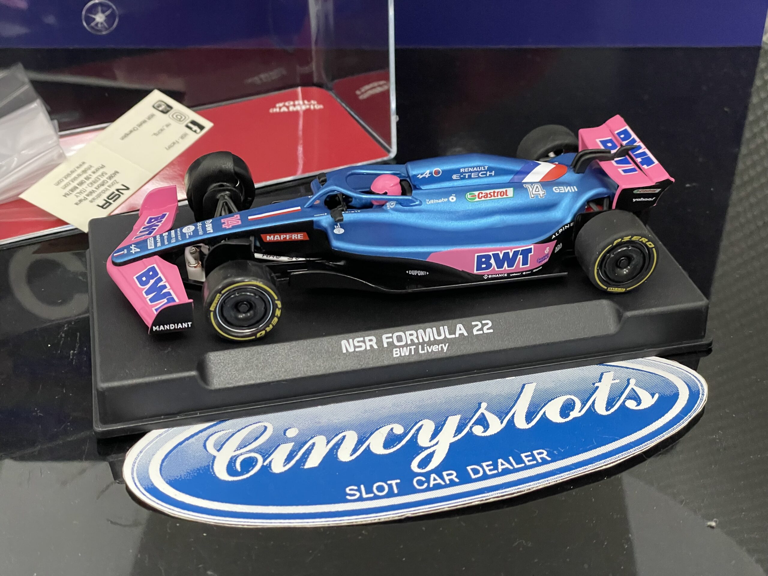NSR 0386IL Formula 22 BWT #14 1/32 Slot Car.