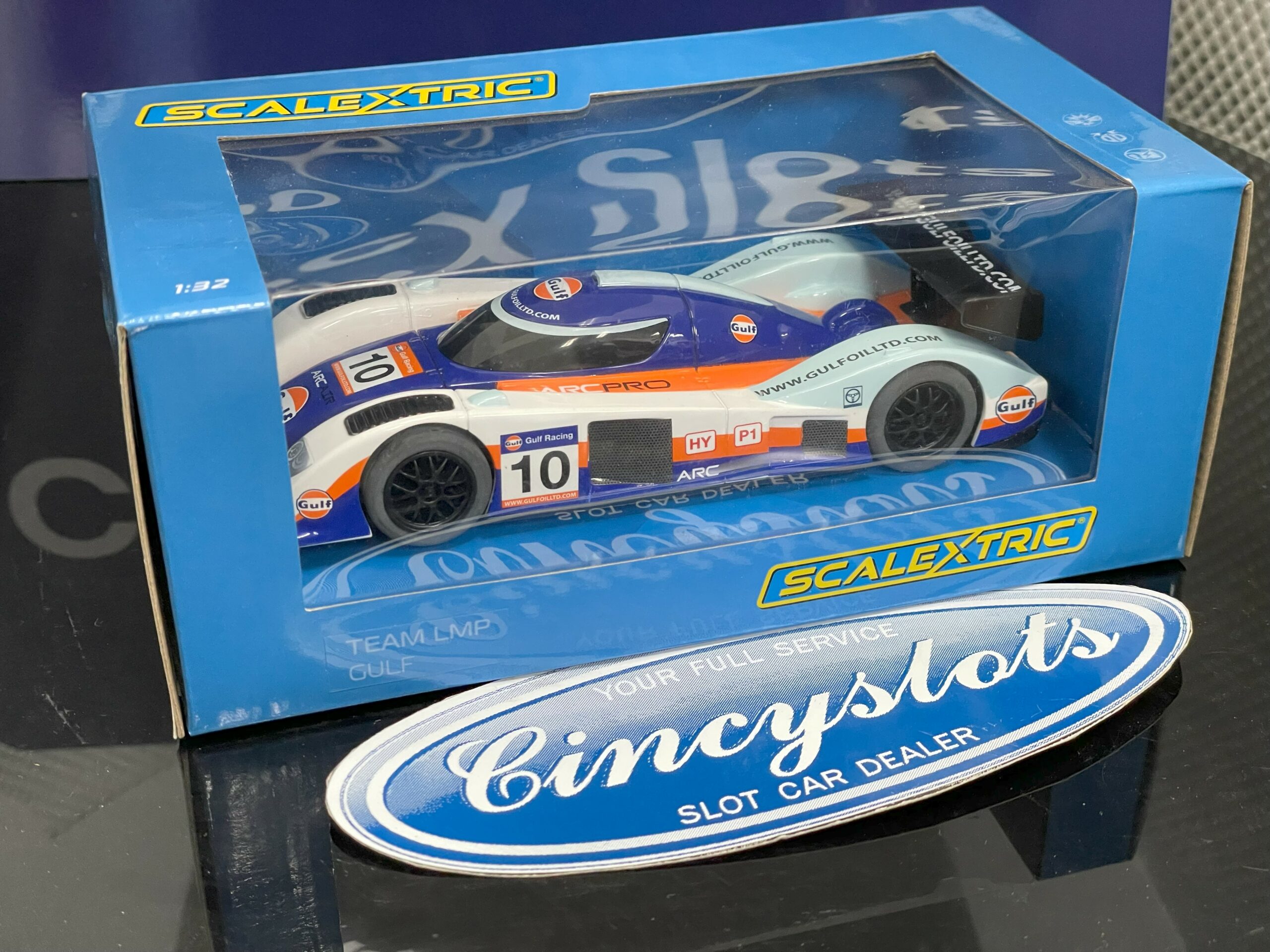 Scalextric C3954 Team LMP Gulf 1/32 Slot Car.
