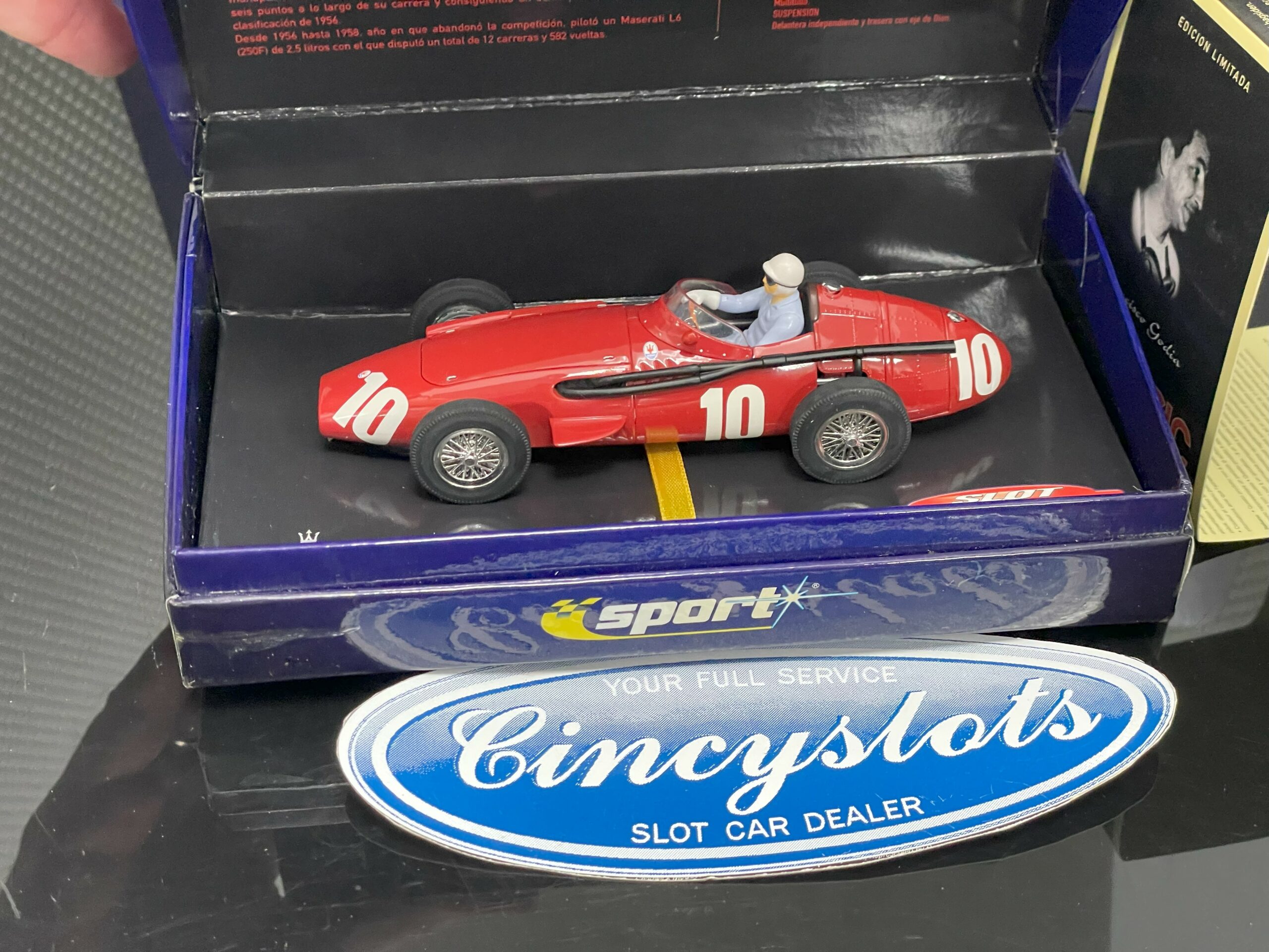 Scalextric S2681A Maserati 250F #10 1/32 Slot Car. Lightly Used.