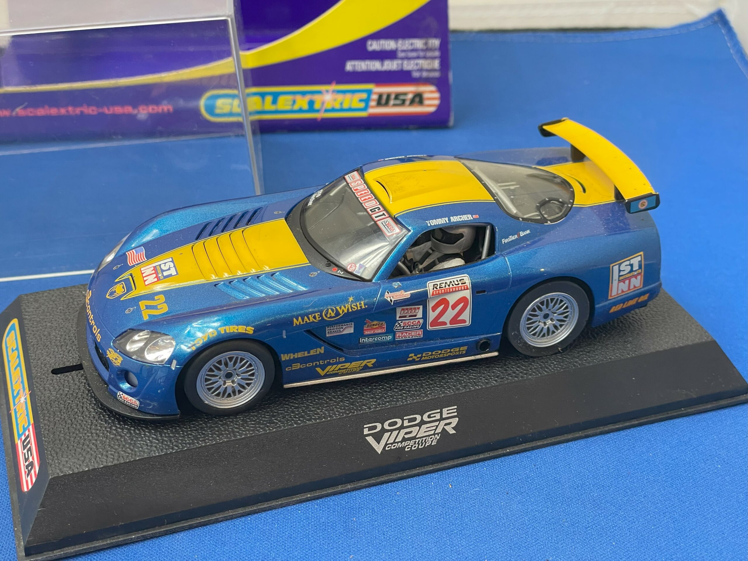 Scalextric C2522 Dodge Viper Sport #22 3-R Racing, Used 1/32 Slot Car.