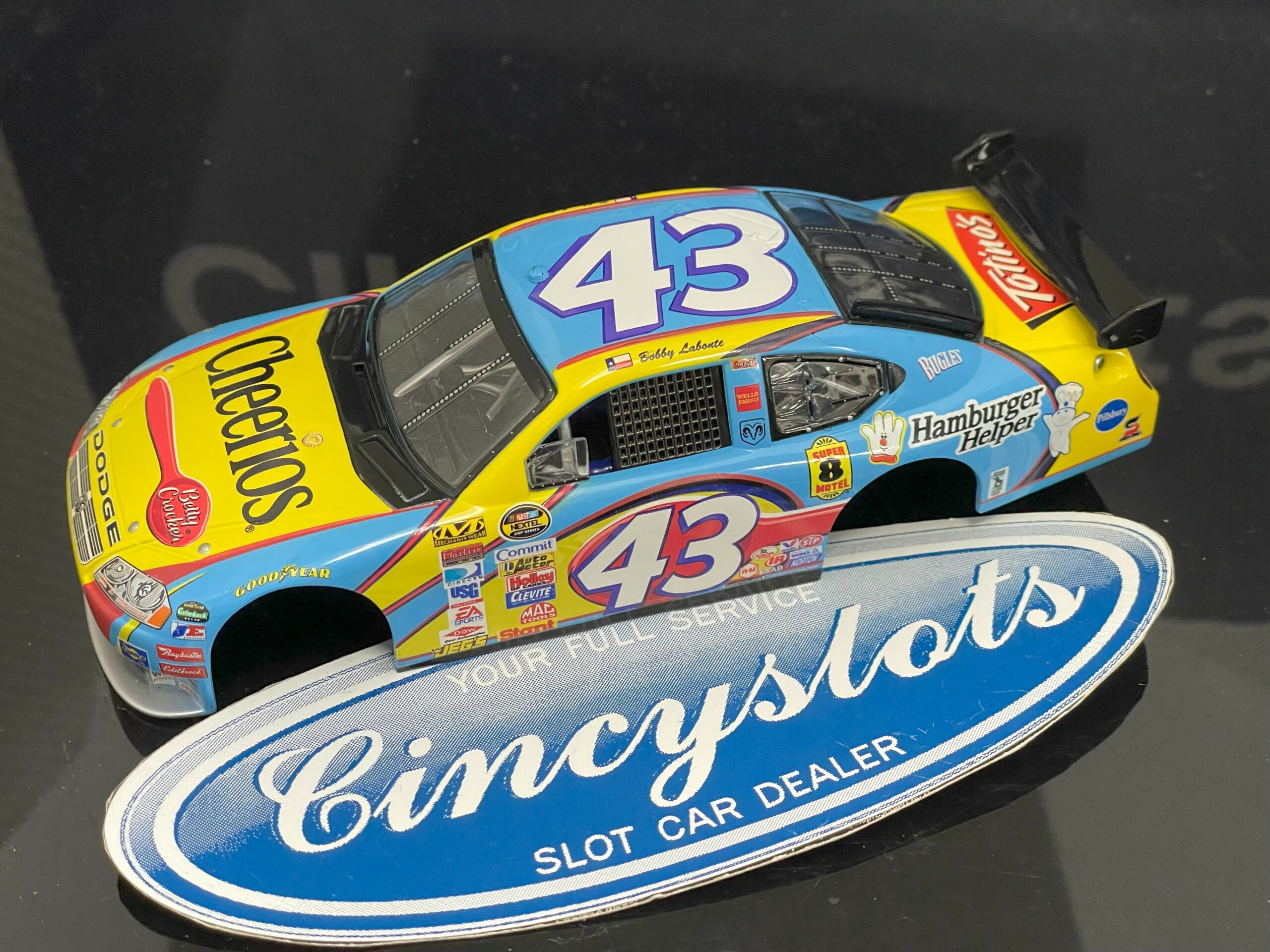 Carrera 1/32 Cheerios LaBonte Nascar Body, 1/32 Slot Car. NEW