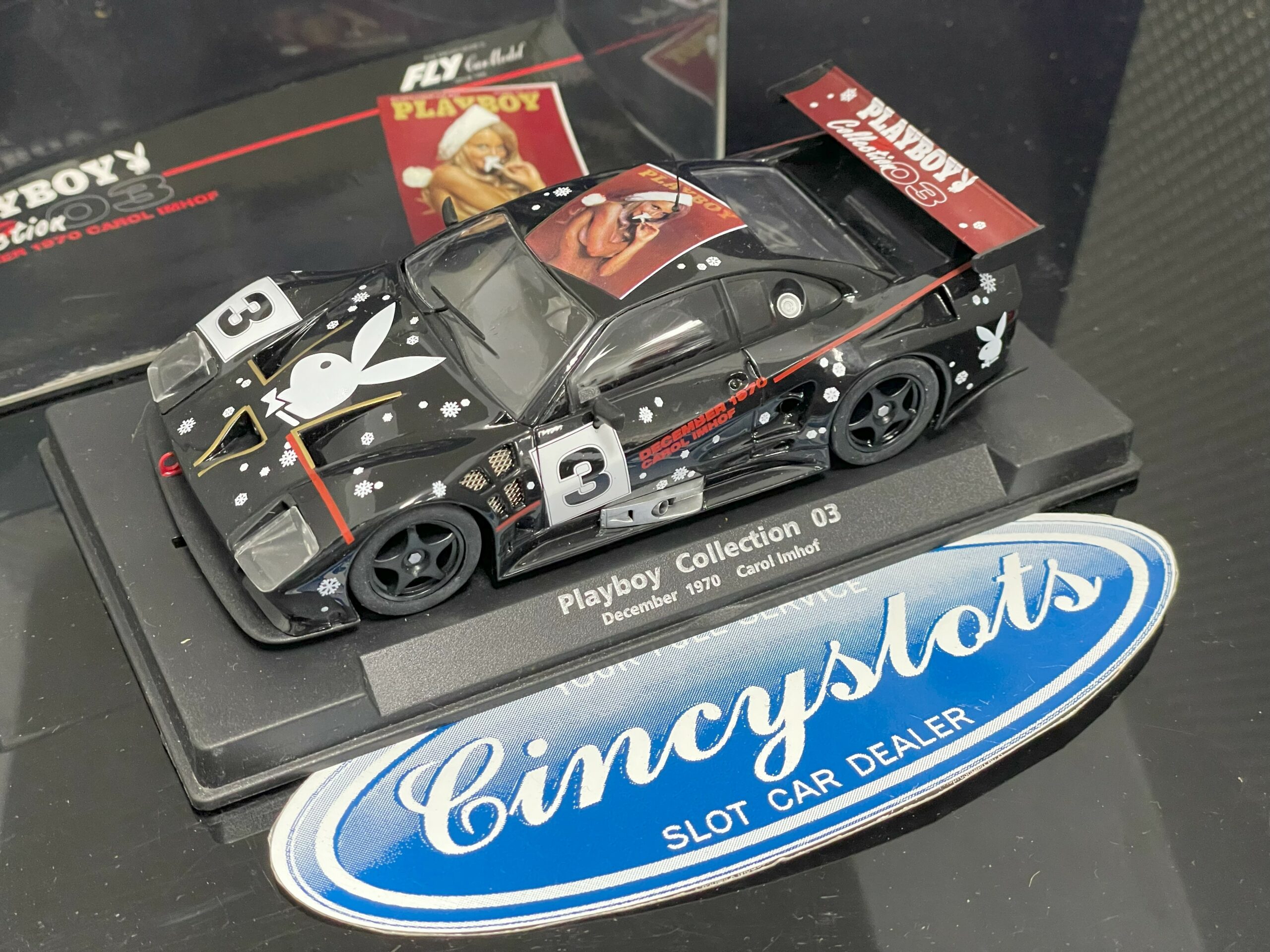 FLY 99023 Lister Storm Playboy, 1/32 Slot Car, Lightly Used.