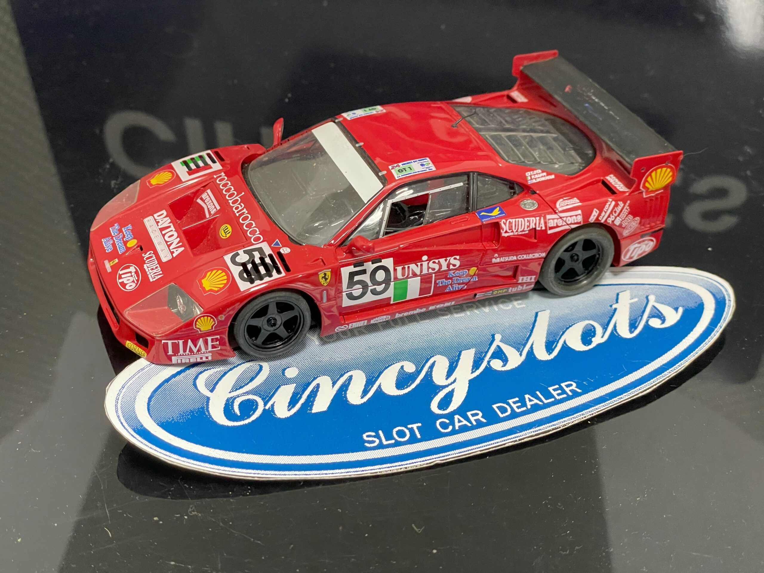 FLY Ferrari F40 #59 1/32 Slot Car. Lightly Used.