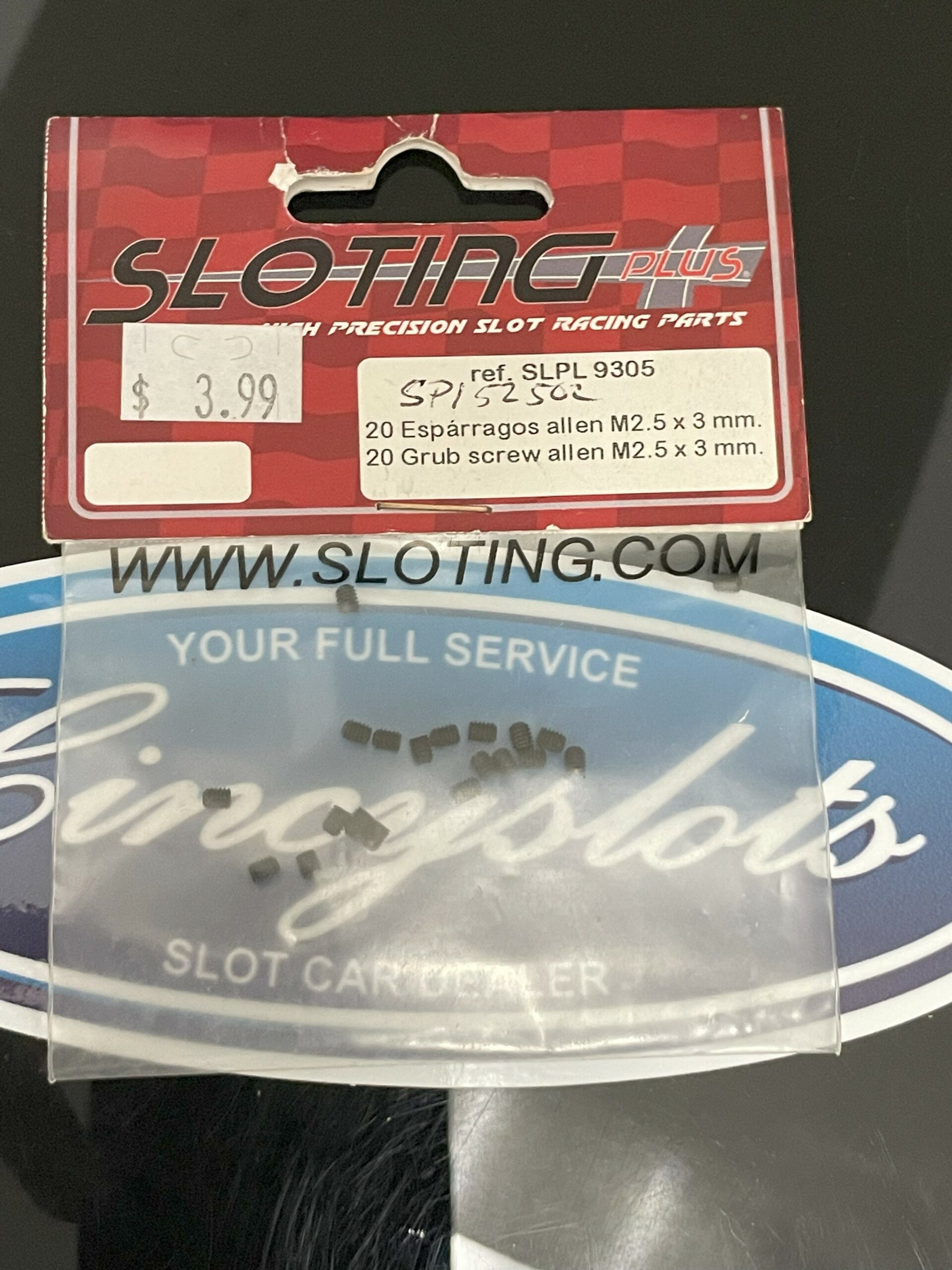 Sloting Plus SP152502 20pcs M2.5x3mm Allen Screws.