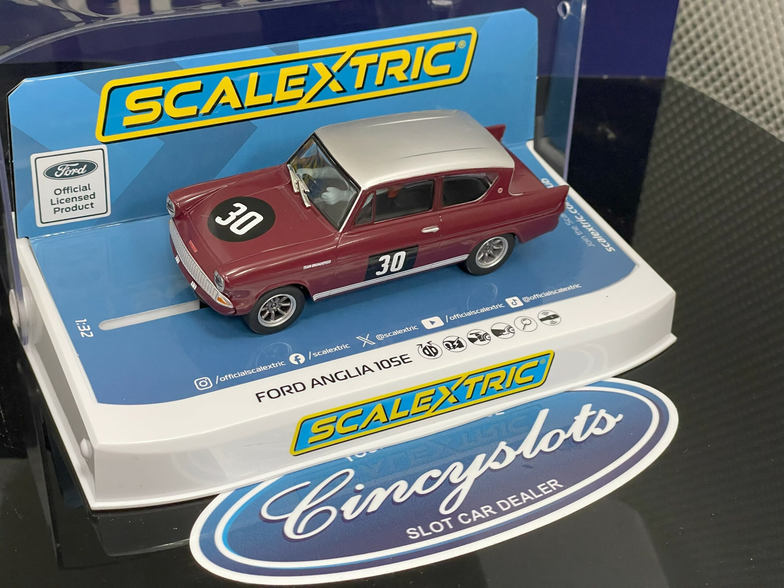 Scalextric C4546 Ford Anglia 105E 1/32 Slot Car.