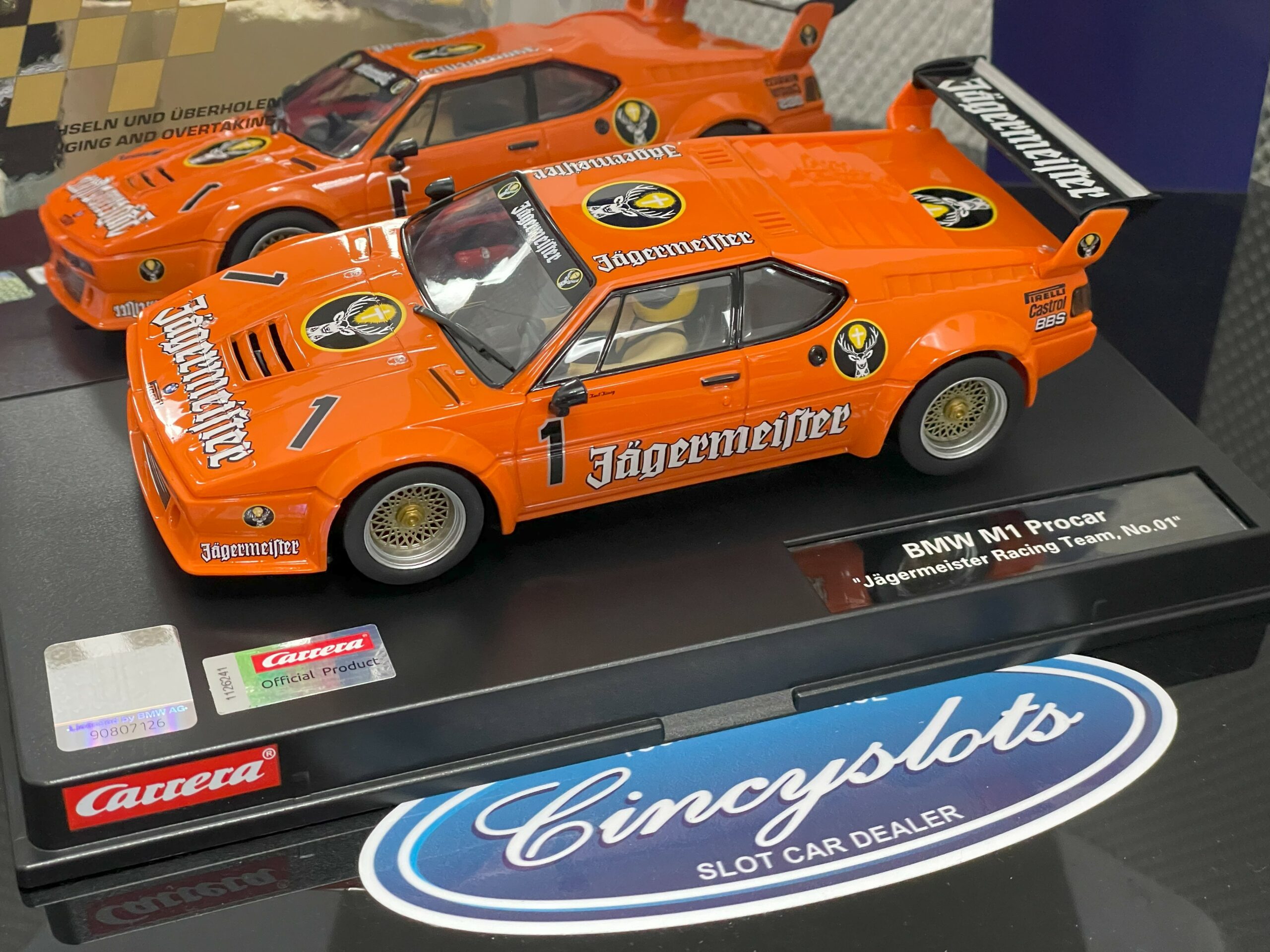 Carrera D124 23976 BMW Jägermeister 1/24 Slot Car.