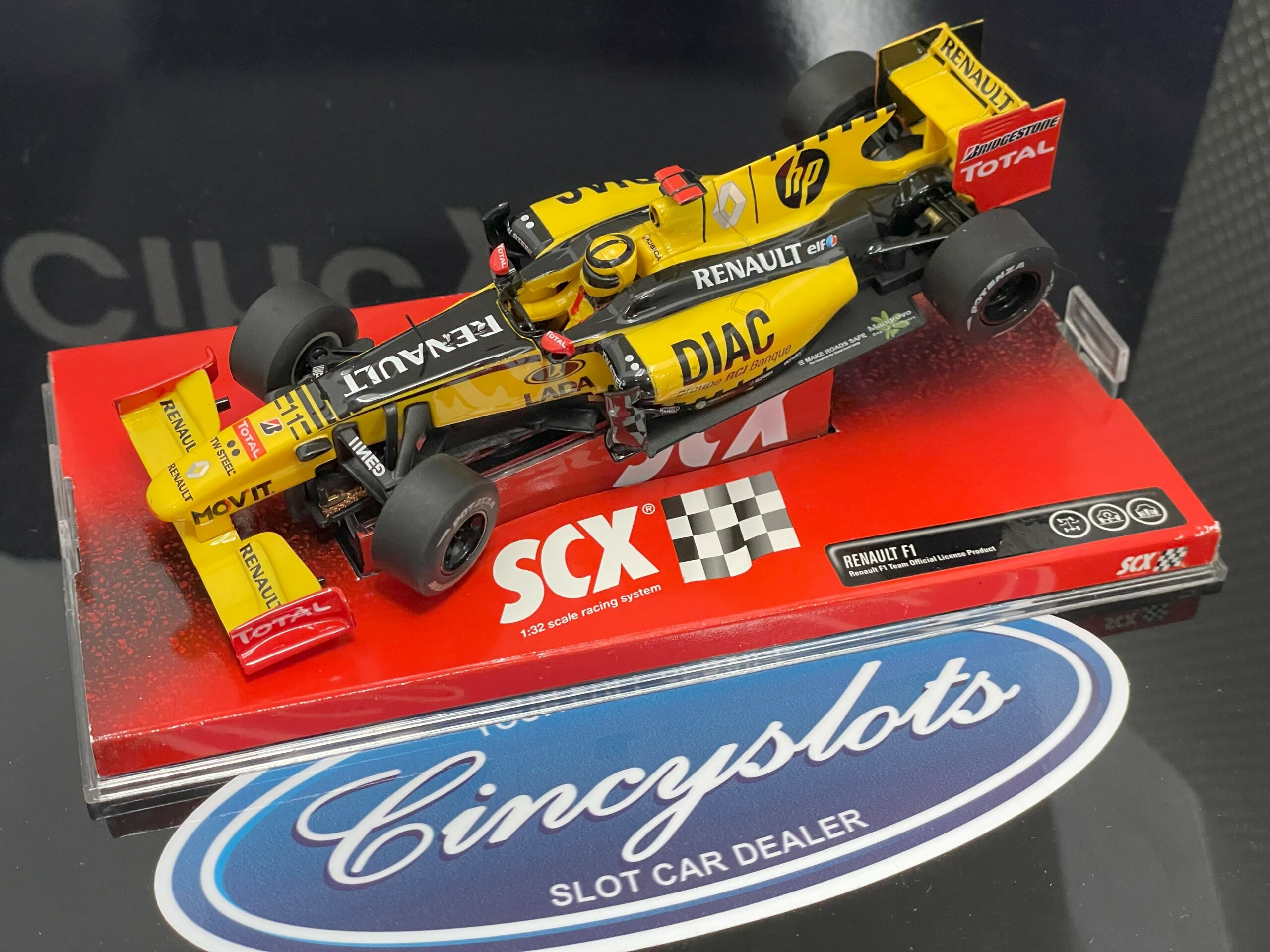 SCX A10024X3U0 Renault F1 Kubica 1/32 Slot Car. Lightly Used