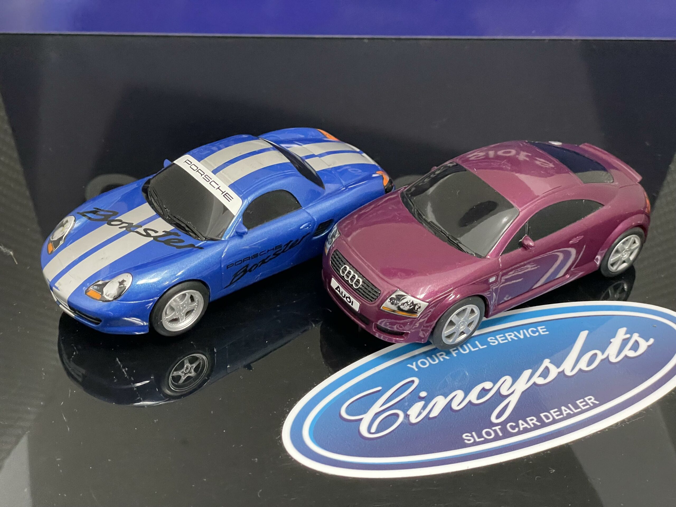 Scalextric Porsche Boxster Audi TT Used.