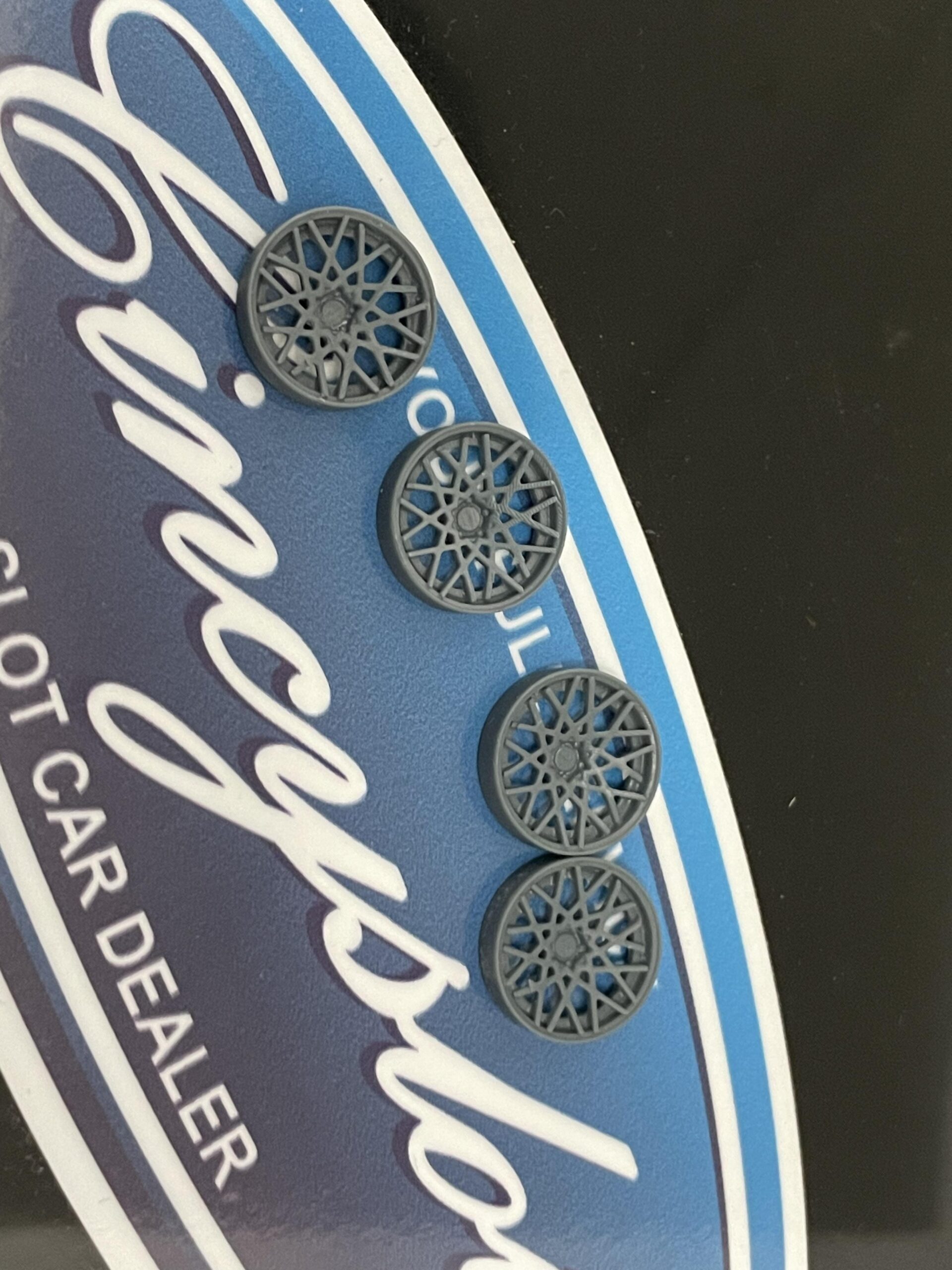 Cincyslots Basket Weave Resin Insert for 15mm Wheels. 4pcs
