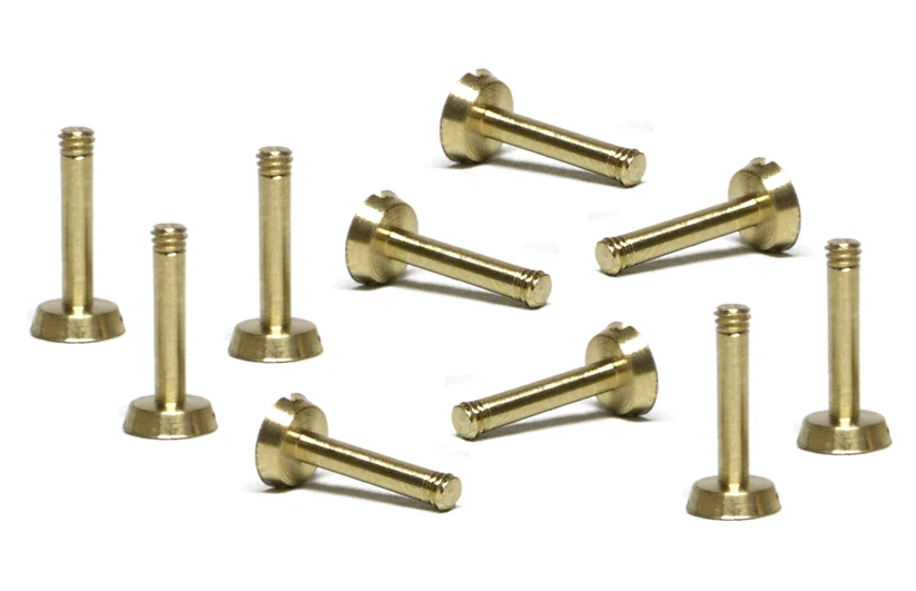 Slot.it CH125 Brass Screws 2.2x9mm Large Head.