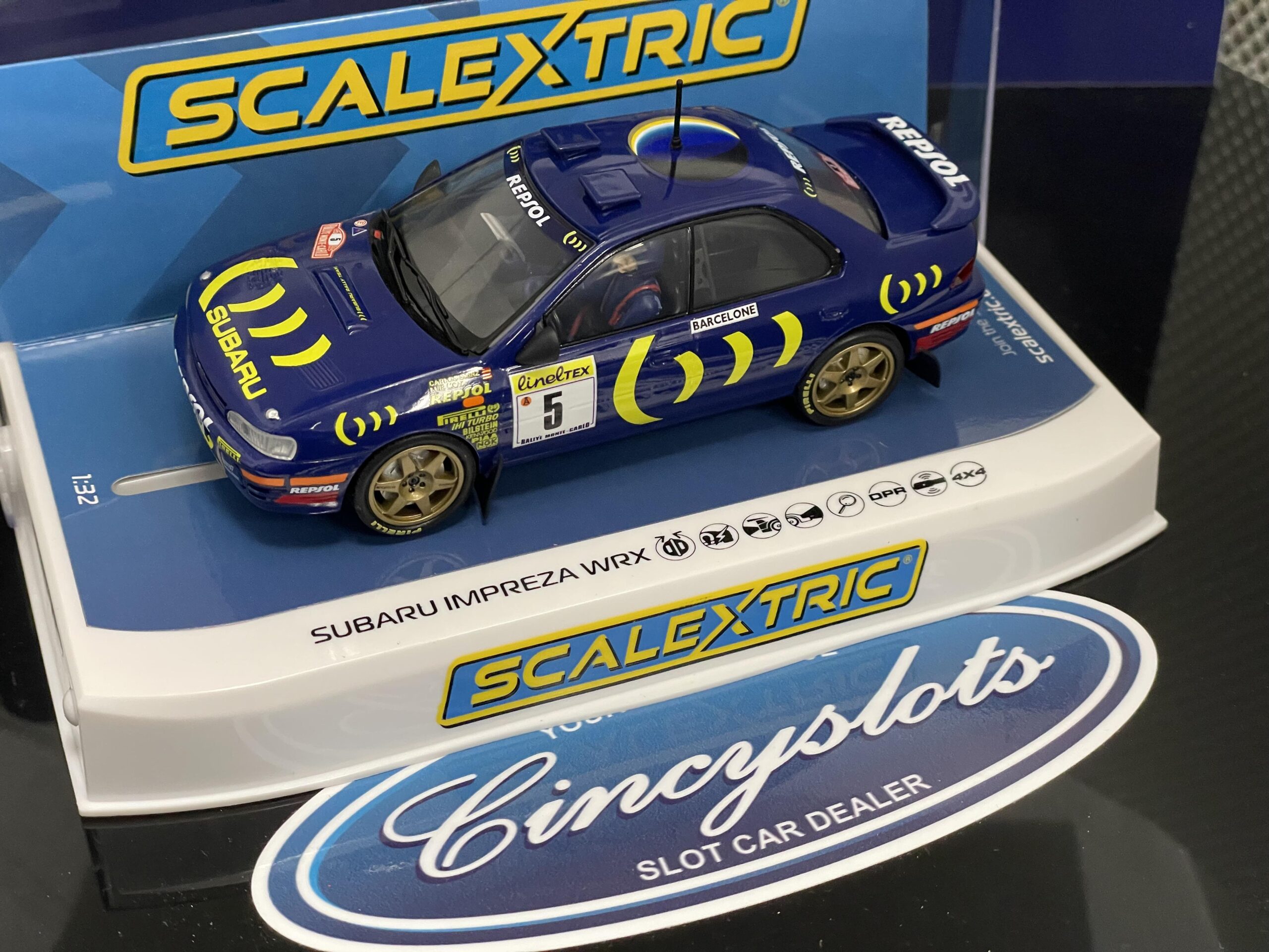Scalextric C4555 Subaru Impreza Sainz 1/32 Slot Car.